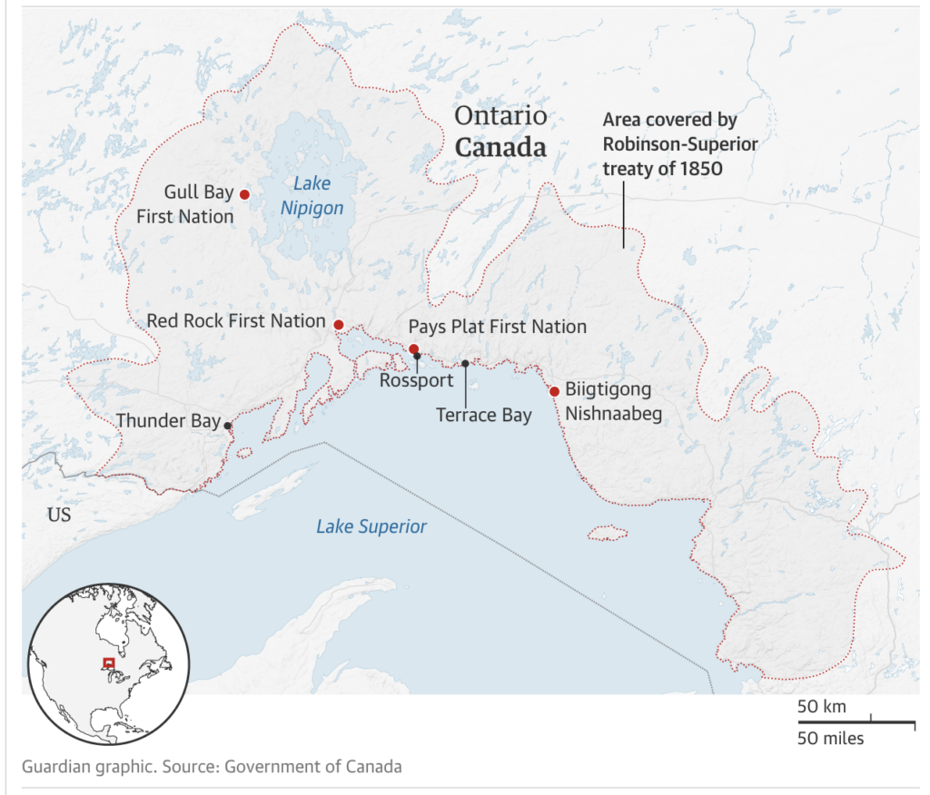 ‘We didn’t sign that treaty’: in Canada, the Anishinaabe fight for land ...